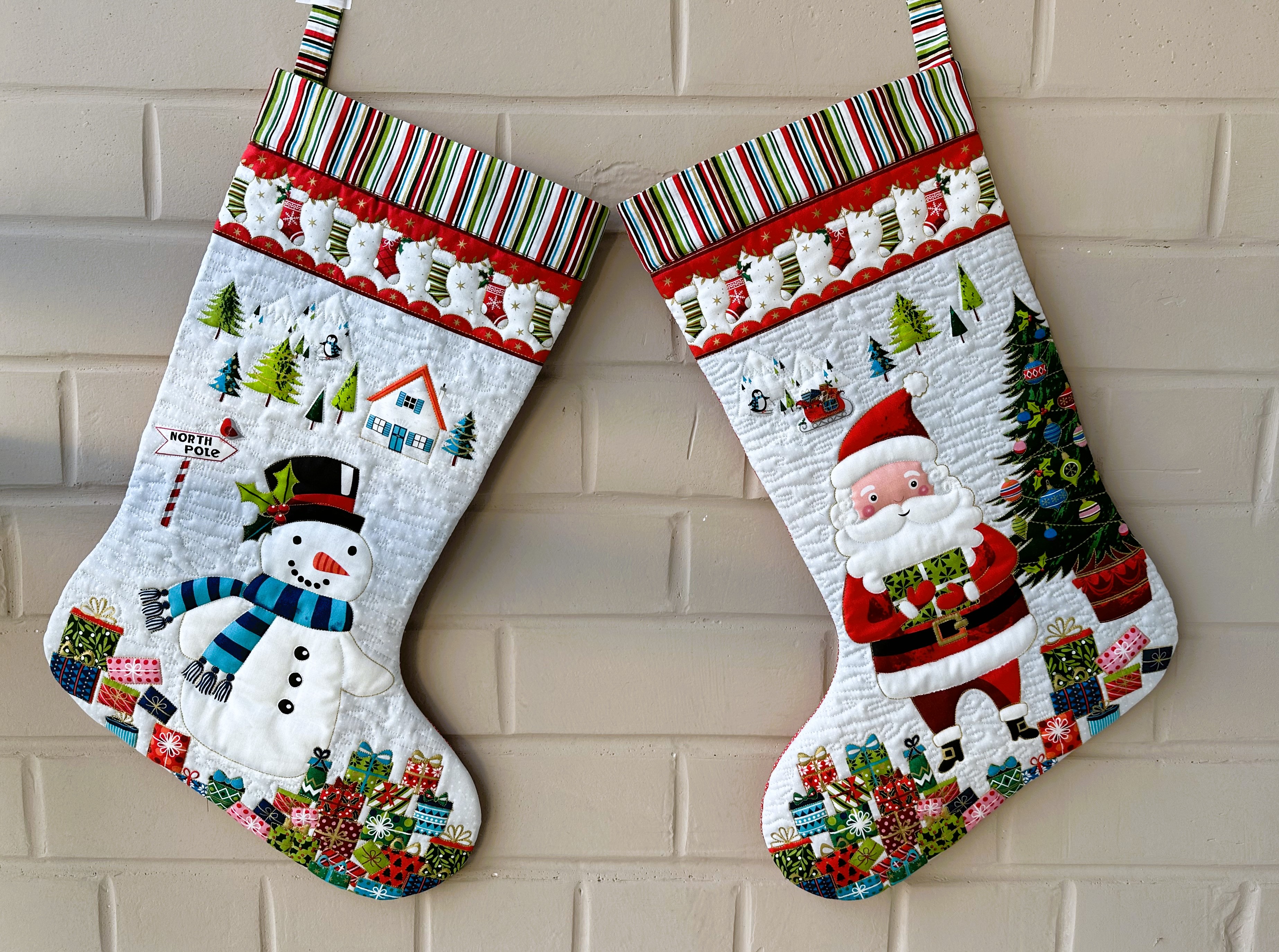 Large Christmas Stocking, Set of 2 Santa Express stocking, H | Inspire ...