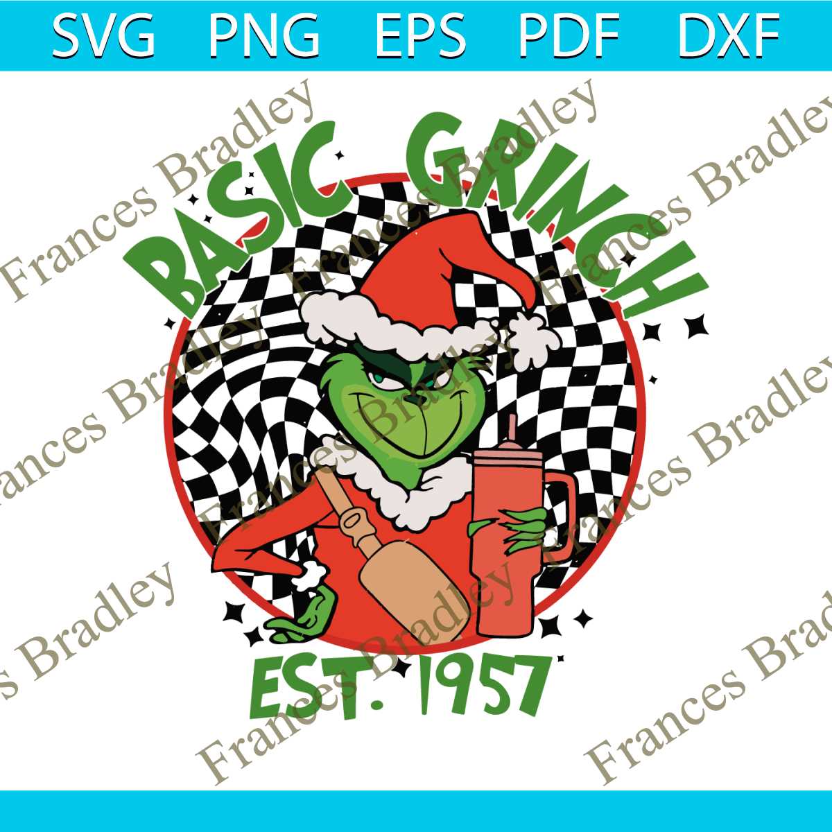 Christmas Movie Characters Retro Basic Grinch SVG Download - Inspire Uplift