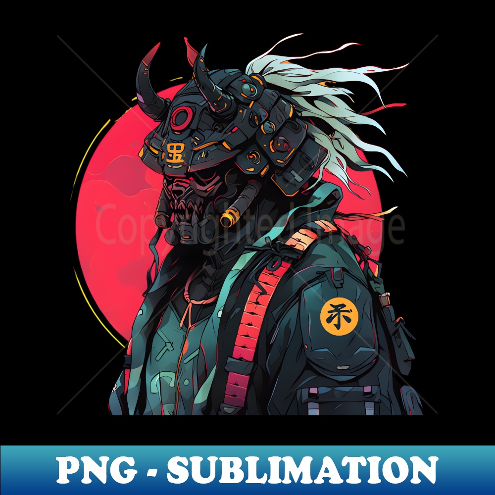 Cyberpunk Samurai Side View - Decorative Sublimation PNG Fil | Inspire ...