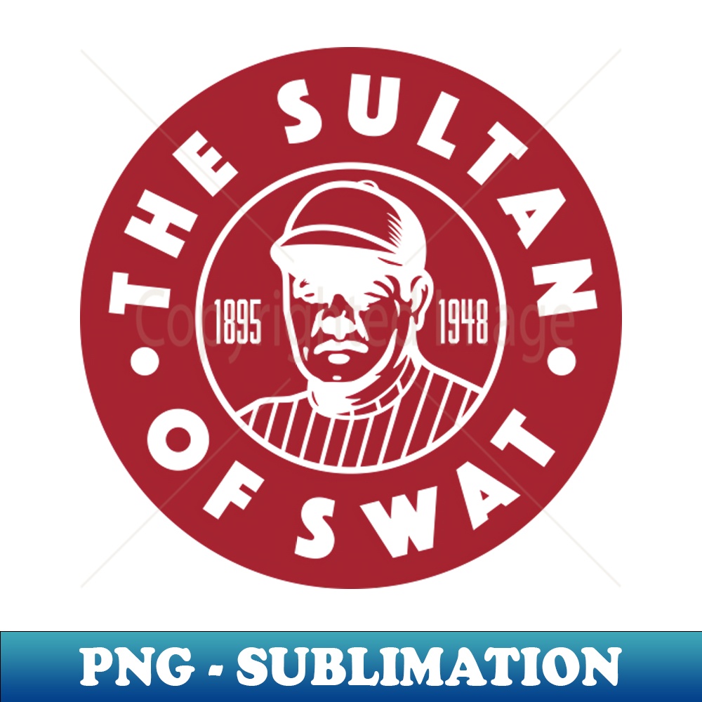 Babe Ruth - The Sultan of Swat Circle Red - Instant PNG Subl | Inspire ...