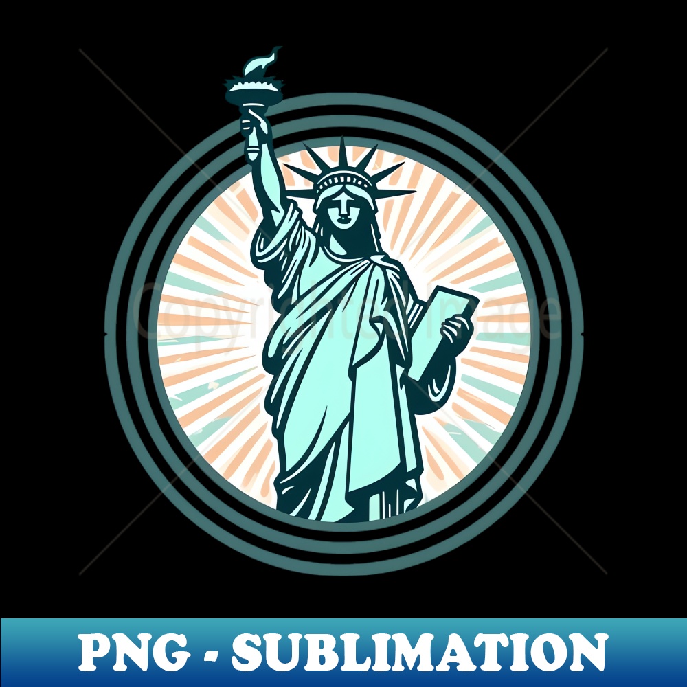 Statue of Liberty Emblem - PNG Transparent Sublimation File - Inspire ...