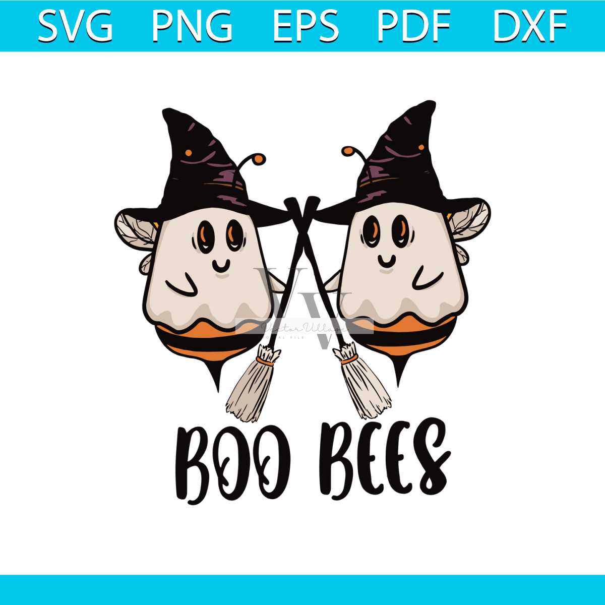 Boo Bees Ghost Witches Vibes SVG Cutting Digital File | Inspire Uplift