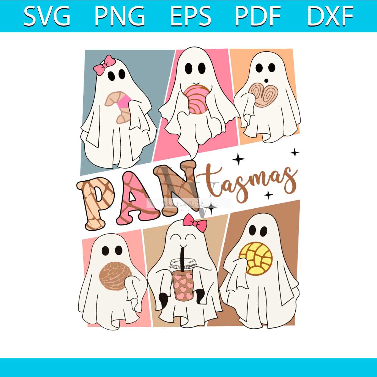 Pantasmas Ghost Cute Ghost Conchas SVG Digital Cricut File | Inspire Uplift