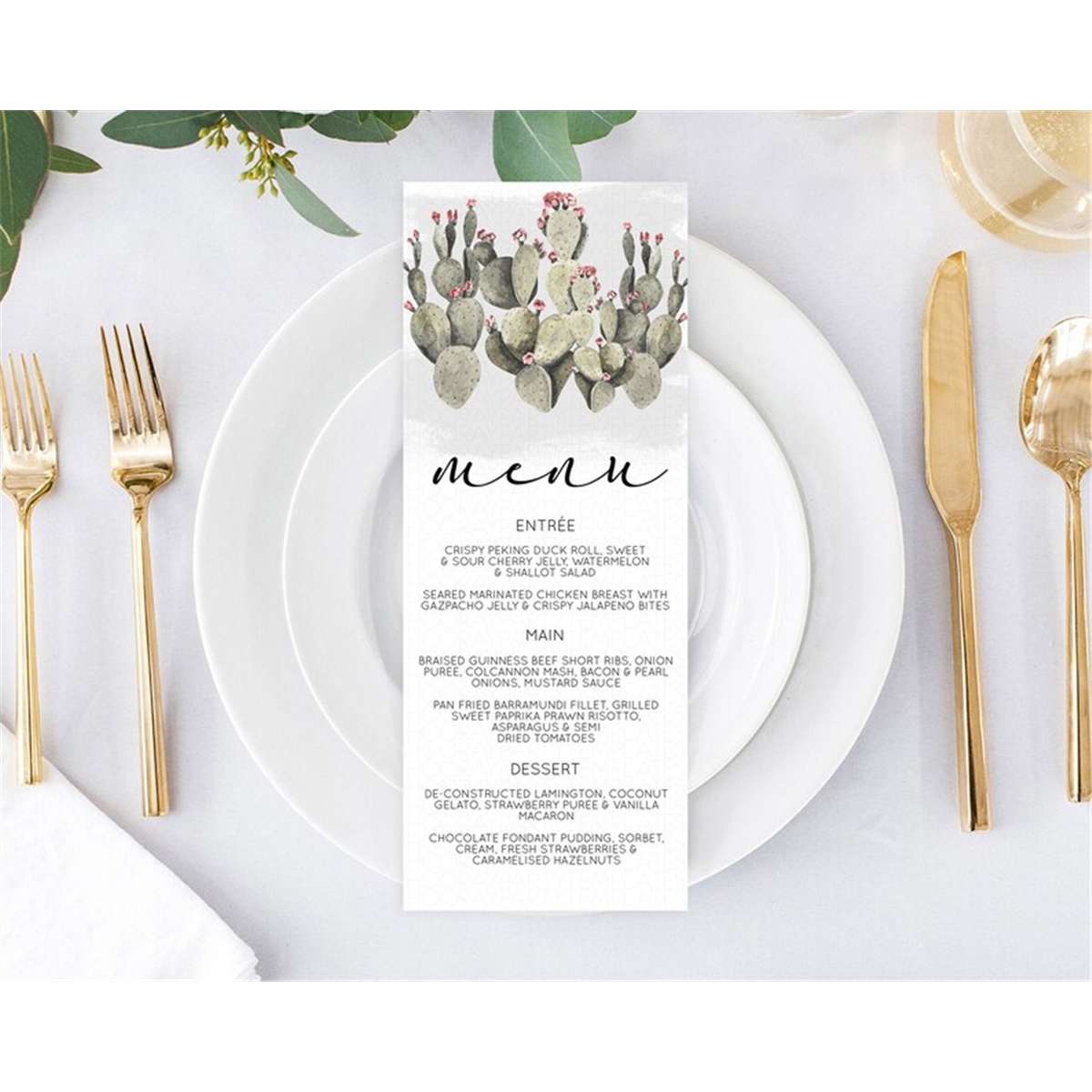 Prickly Pear Menu Template Prickly Pear Menu Cactus Table De | Inspire ...