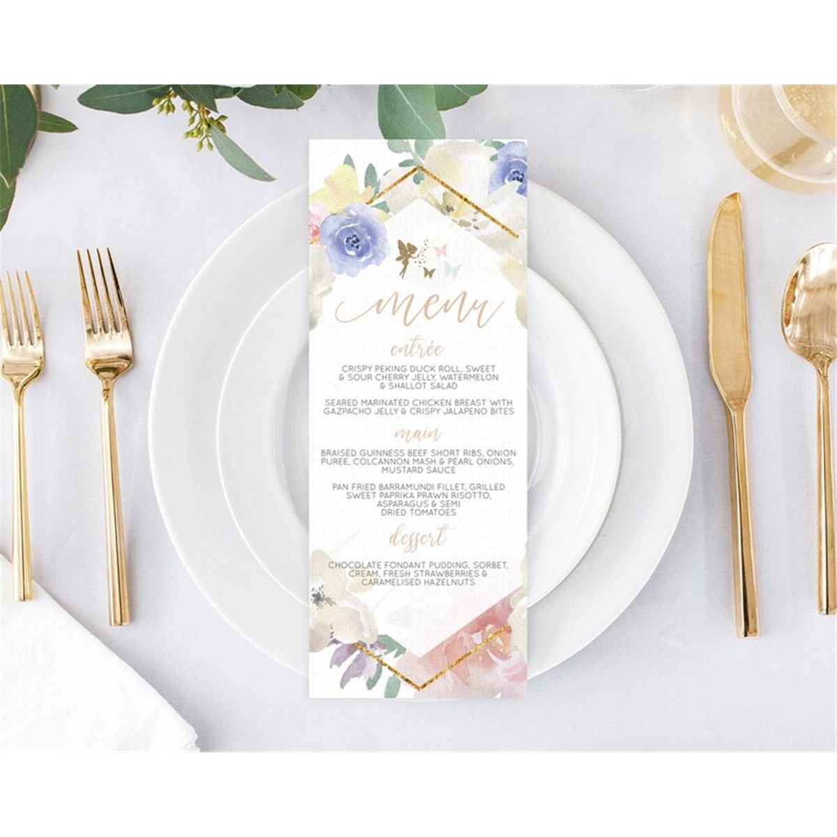 Fairy Menu Fairy Menu Template Enchanted Garden Pastel Flora - Inspire ...