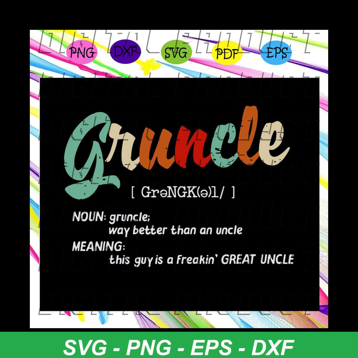 Gruncle definition, great uncle, great uncle svg, uncle svg, - Inspire ...