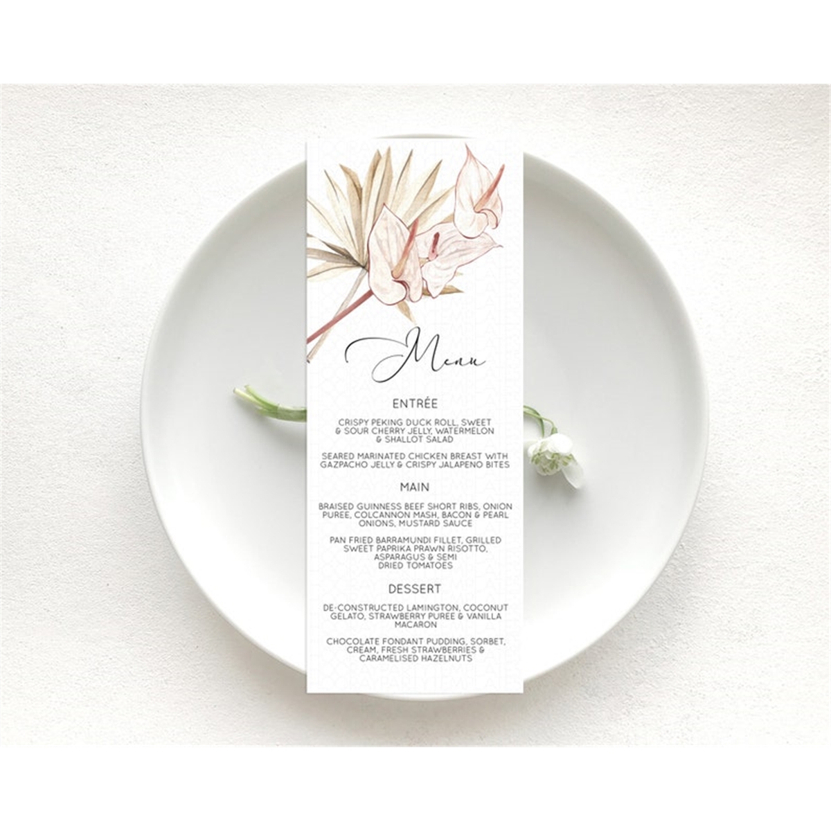 Tropical Menu Template Tropical Menu Palm Leaf Fern Table De | Inspire ...