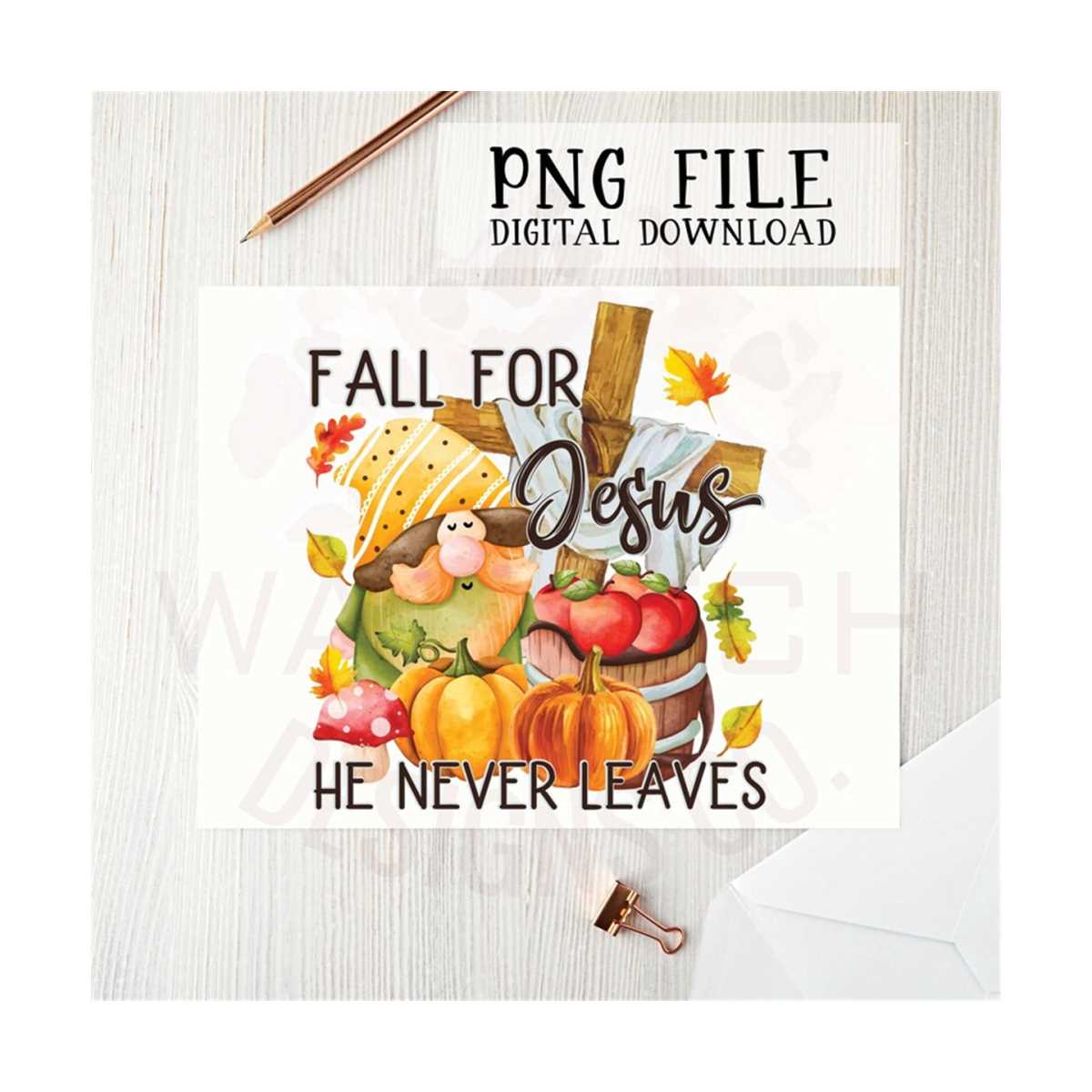 Fall for Jesus PNG file for sublimation printing, DTG printi | Inspire ...