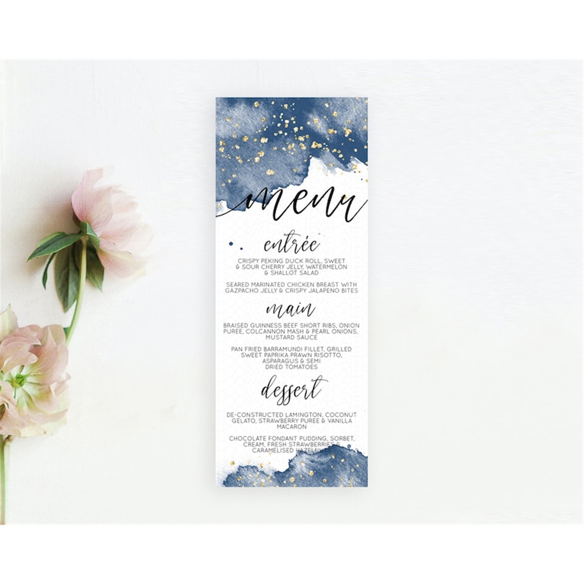 Blue Menu Blue Watercolor Menu Template Pastel Blue Table Dc - Inspire ...