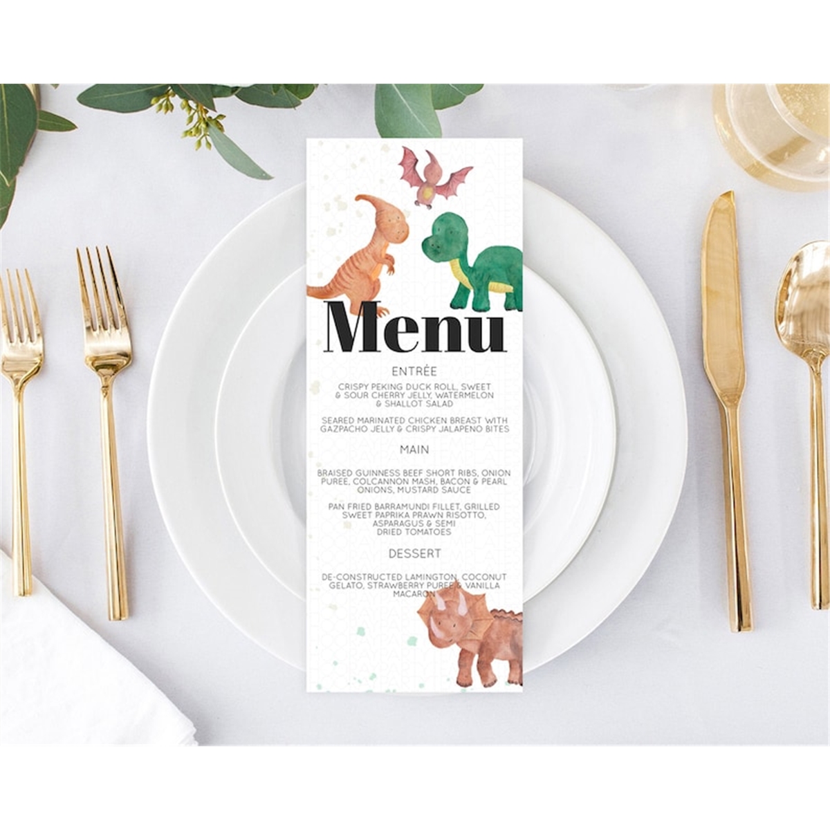 Dinosaur Menu Dinosaur Volcano Menu Template Dinosaur Table | Inspire ...