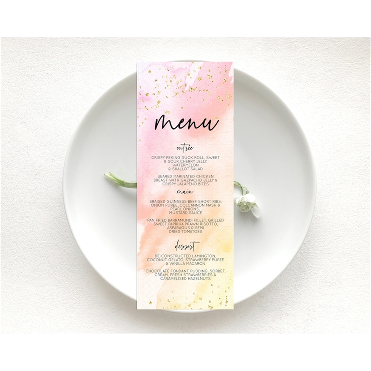 Pink Menu Pink Watercolor Menu Template Pastel Pink Table Dc - Inspire ...