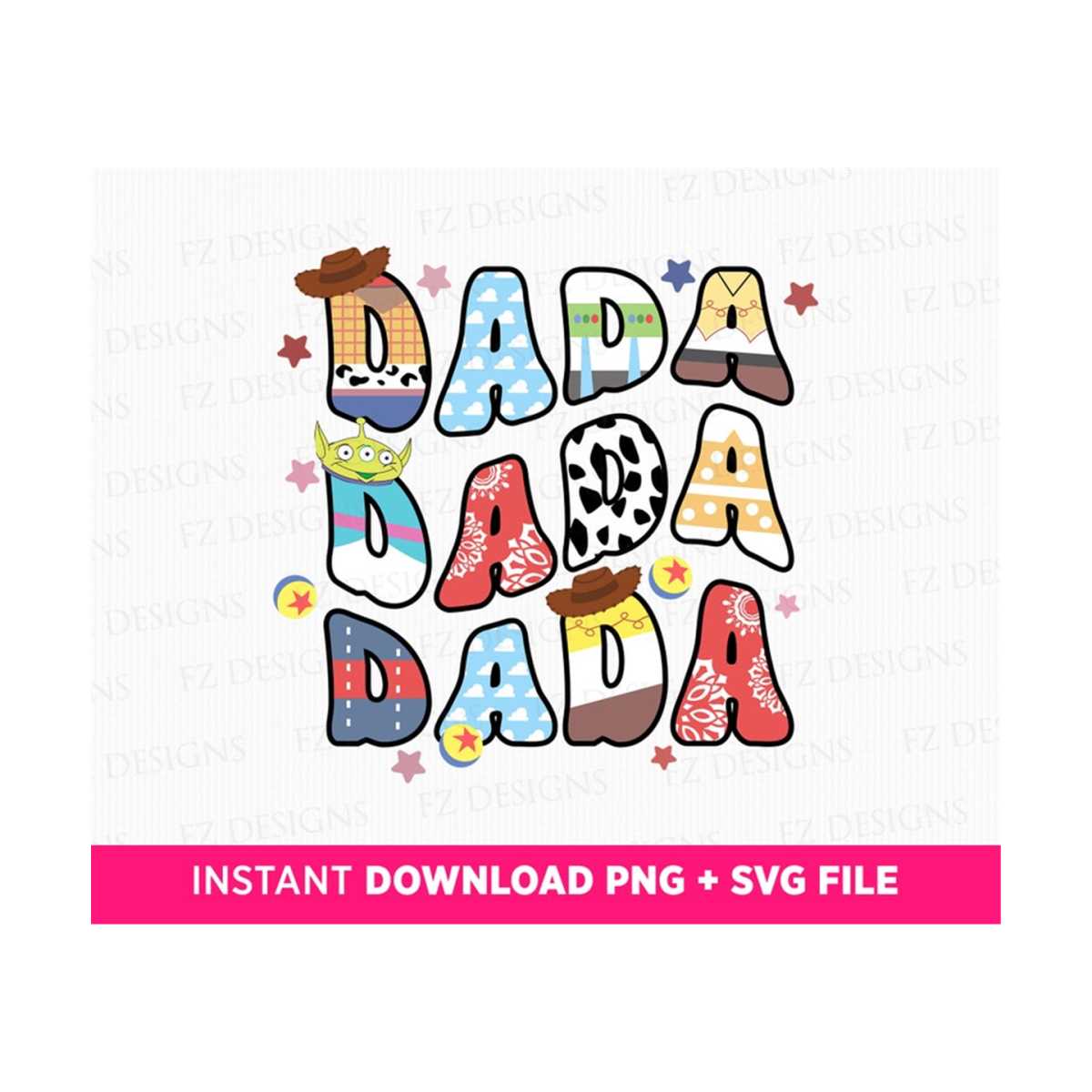 Toy Friends Dada Svg, Retro Dada Svg, Cowboy Dada Svg, Famil | Inspire ...