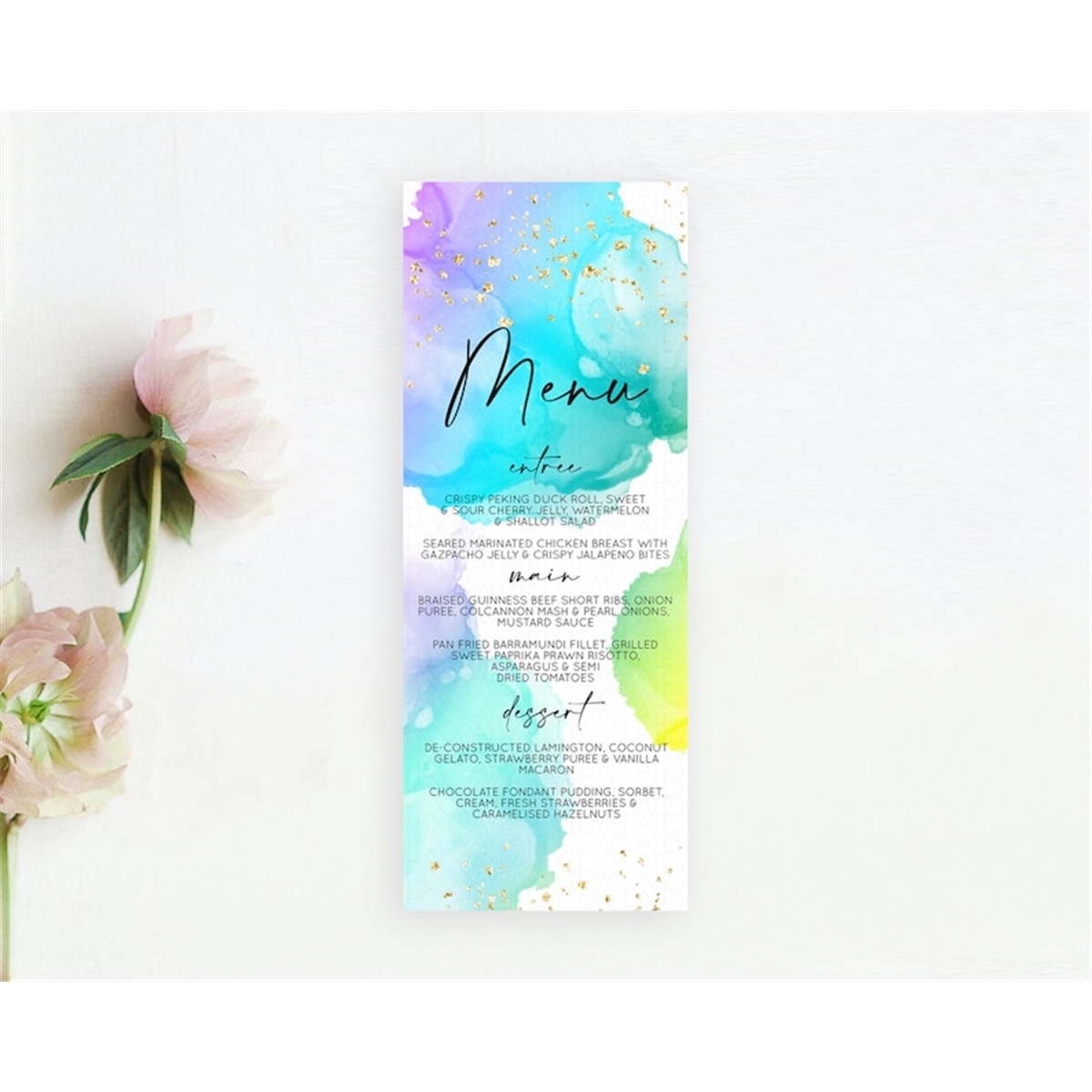 Pastel Menu Pastel Rainbow Menu Template Colorful Pastel Tab - Inspire ...