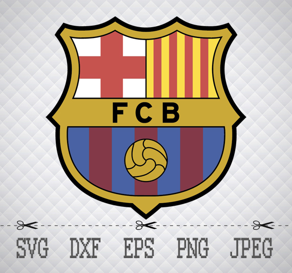 Barcelona FC LOGO SVG,PNG,EPS Cameo Cricut Design Template S | Inspire ...