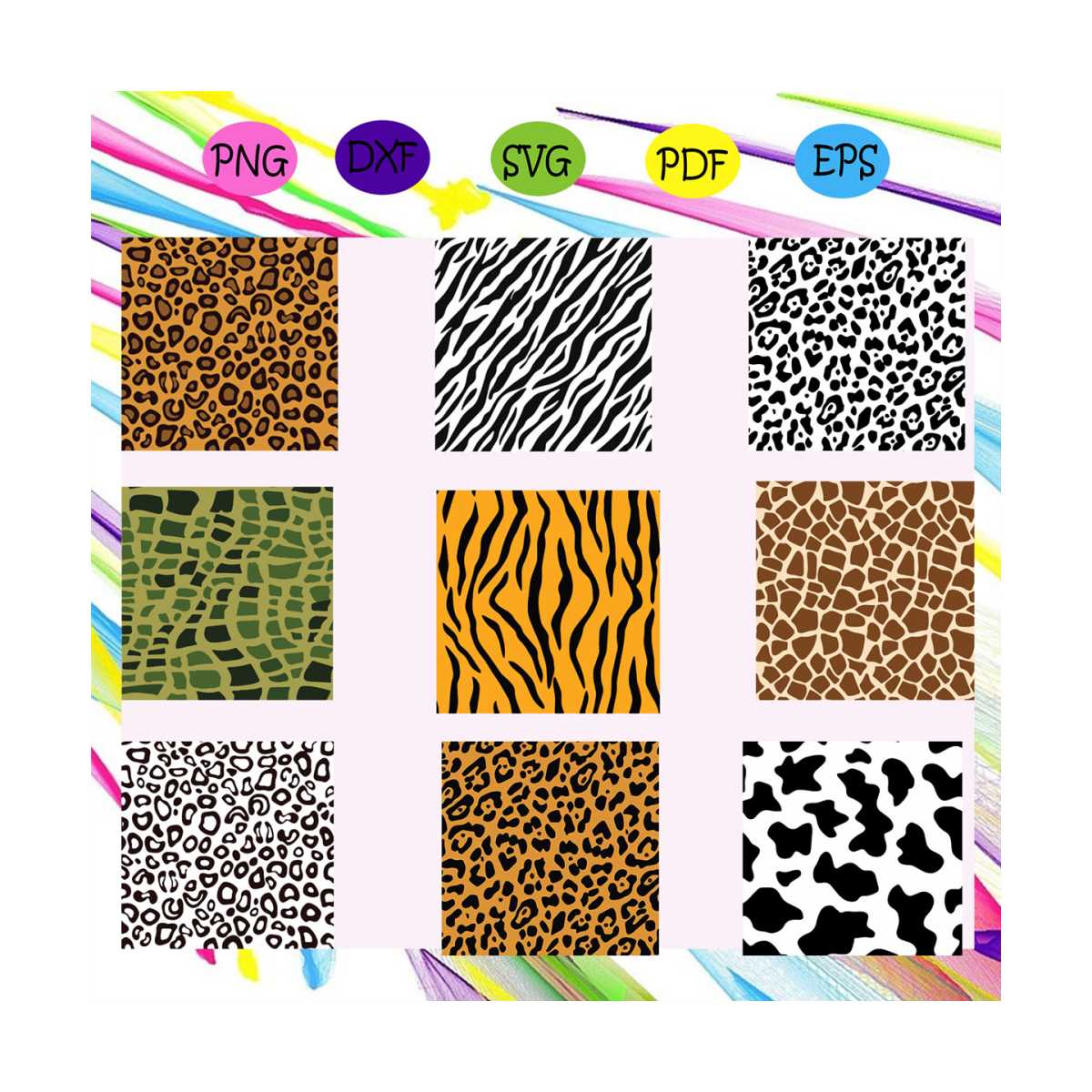 Animal print SVG Bundle, Animal Skin Svg, Animal Pattern Svg - Inspire ...