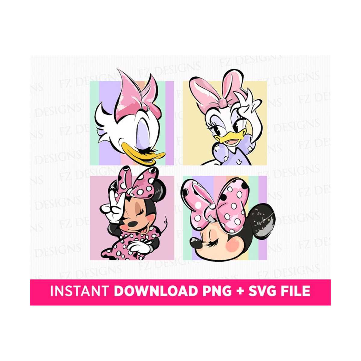 Miss Mouse and Friend Svg, Retro Best Friends Svg, Miss Mous | Inspire ...