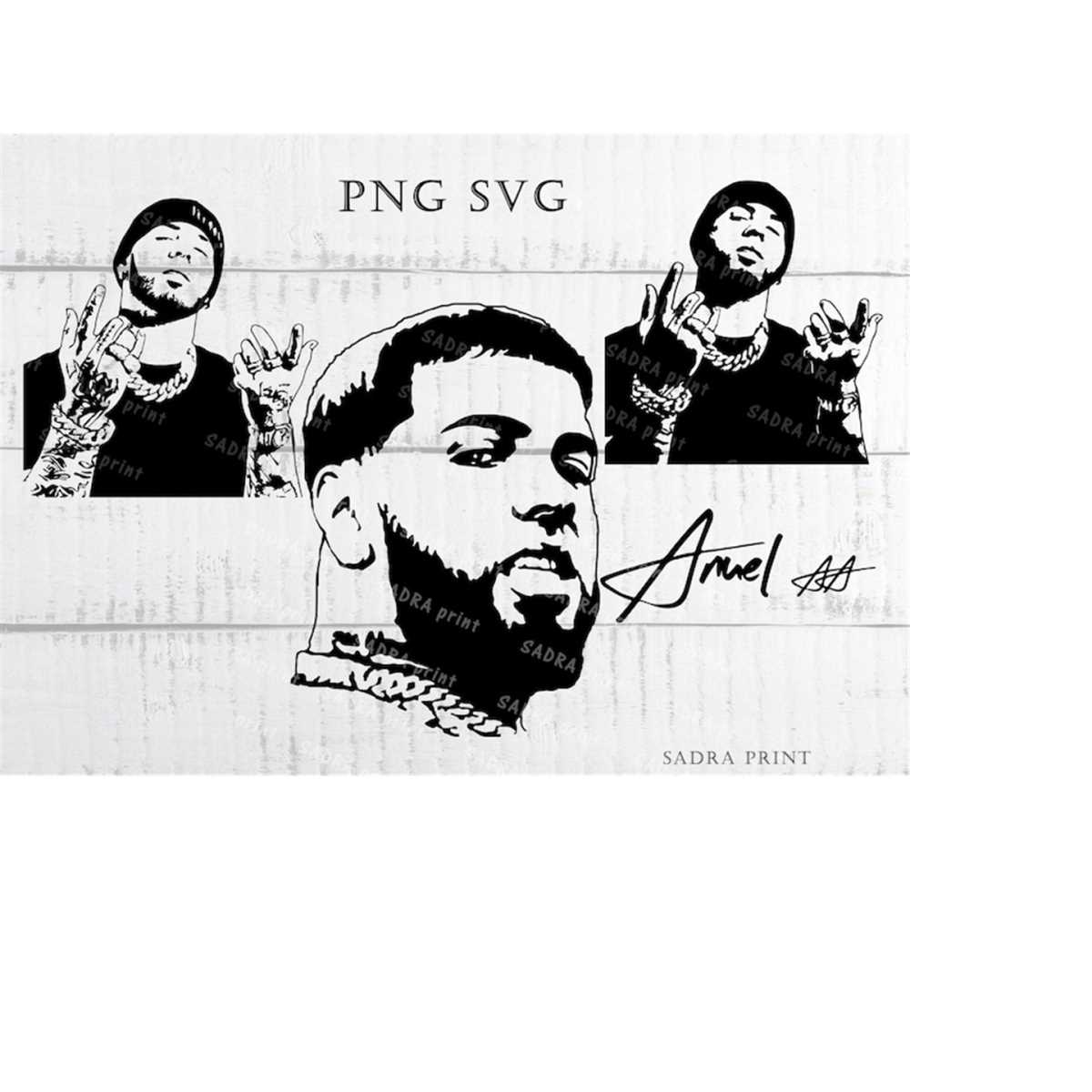 4 different files in SVG PNG JPG files anuel Aa Silhouette W - Inspire ...