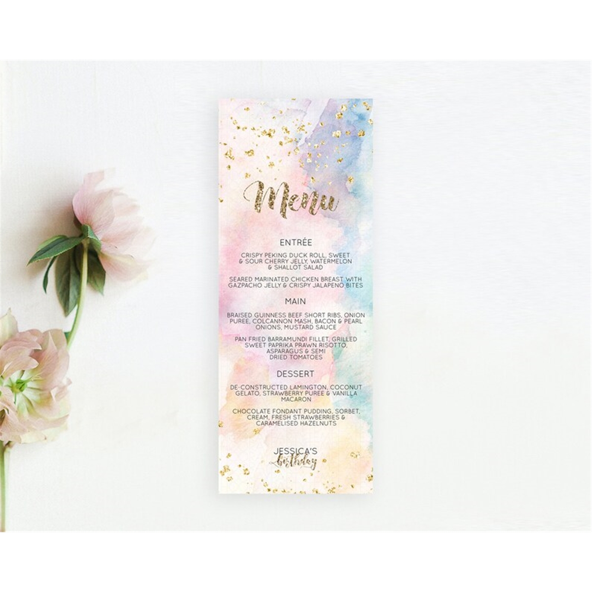 Pastel Menu Pastel Rainbow Menu Template Colorful Pastel Tab | Inspire ...