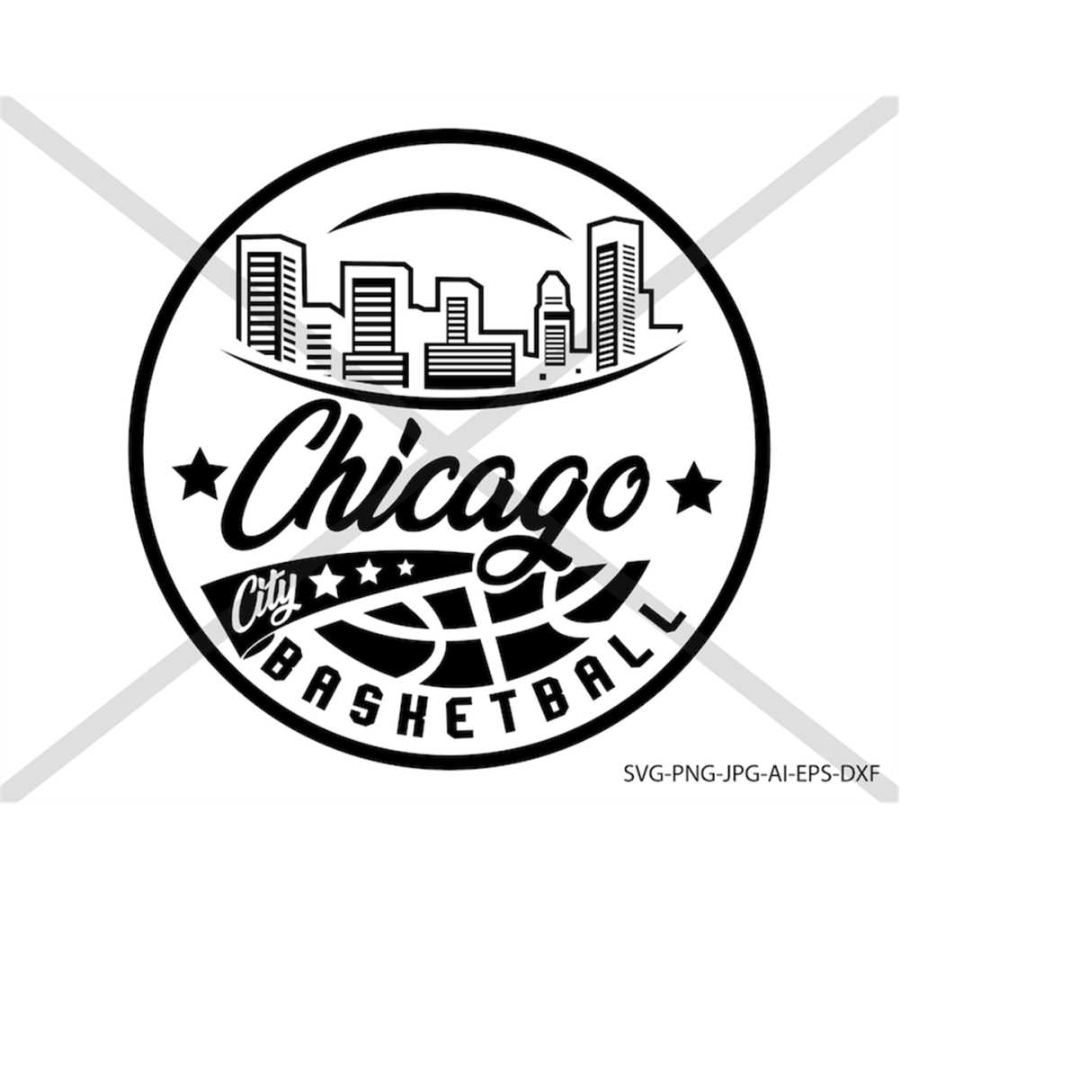 Chicago, basketball. silhouette, INSTANT DOWNLOAD, svg-png-e - Inspire ...
