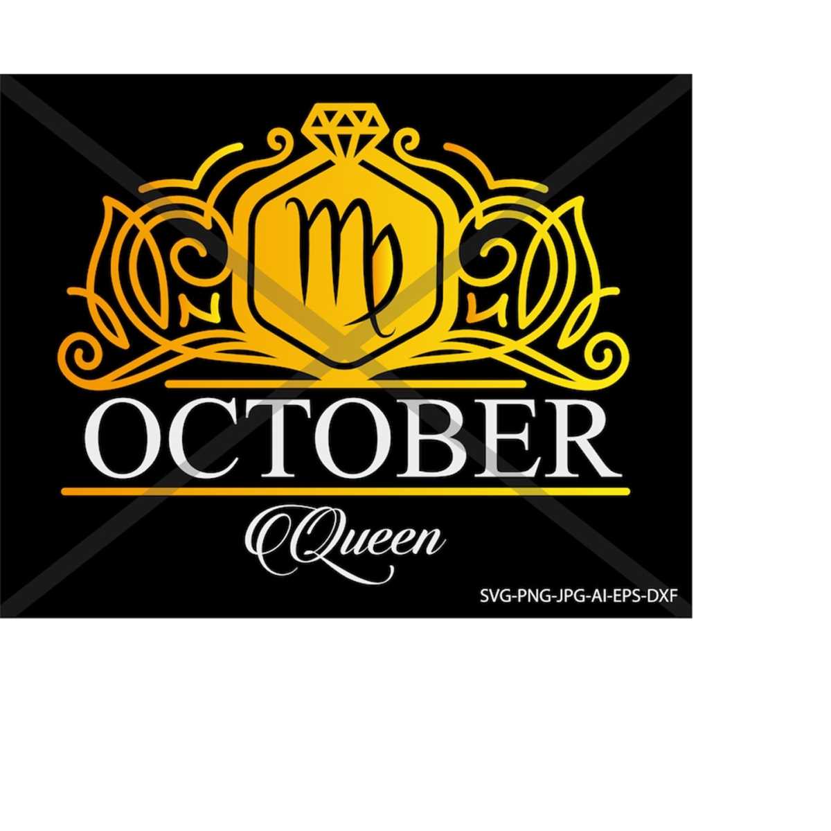 October queen svg. silhouette, INSTANT DOWNLOAD, svg-png-eps - Inspire ...
