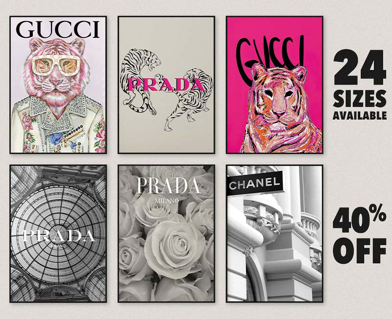 Bundle Luxury Brands Digital Poster, Trendy Printable With L - Inspire ...
