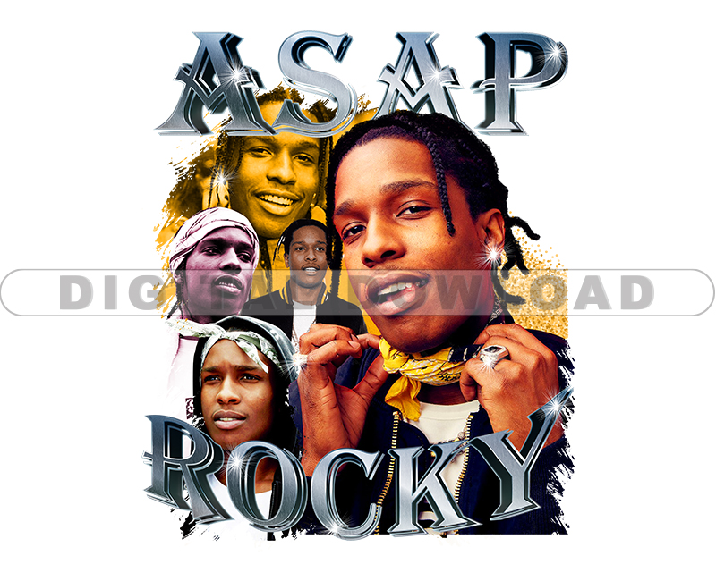 Asap Rocky Png, Tshirt Design Bundle, Rapper svg, Hiphop SVG | Inspire ...