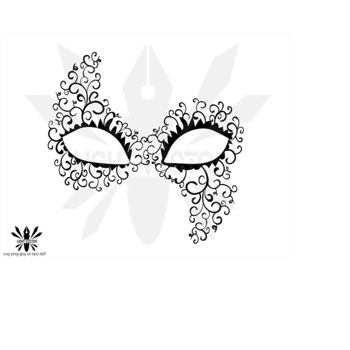 mask mandala , silhouette, INSTANT DOWNLOAD, svg-png-eps-dxf - Inspire ...