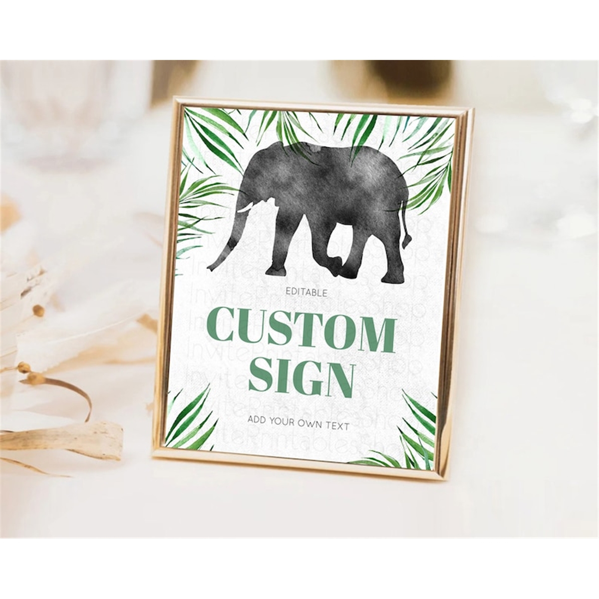 Elephant Sign Elephant Safari Adventure Party Table Sign Dec | Inspire ...