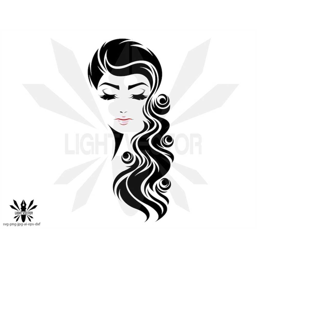 Girl Model, silhouette, INSTANT DOWNLOAD, svg-png-eps-dxf-ai | Inspire ...