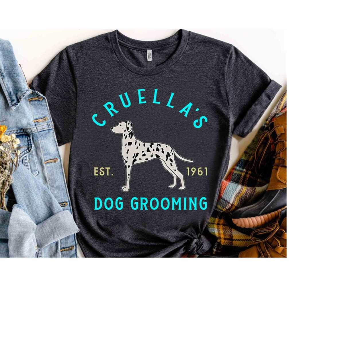 Disney 101 Dalmatians Cruella's Dog Grooming 1961 Retro Shir | Inspire ...