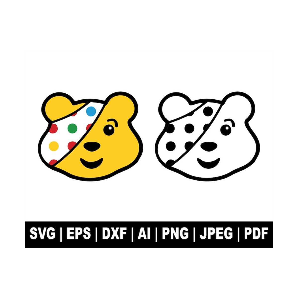 Children In Need Svg, Pudsey Bear Svg, Bear Svg, Charity Rai | Inspire ...
