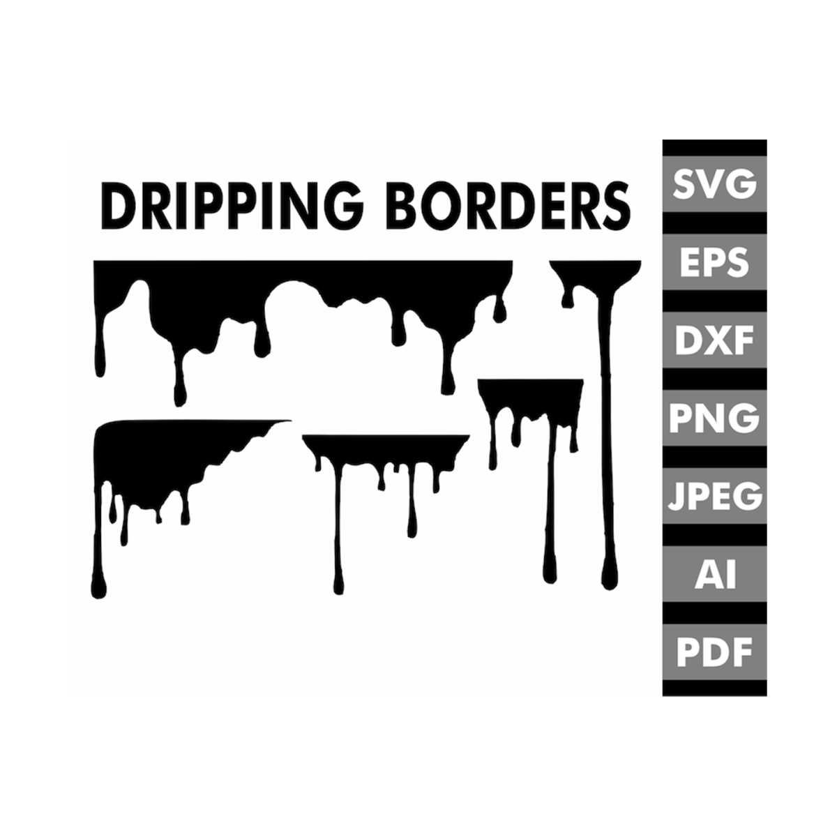 Dripping Borders Svg, Borders Svg, Dripping Svg, Drip Svg, D | Inspire ...