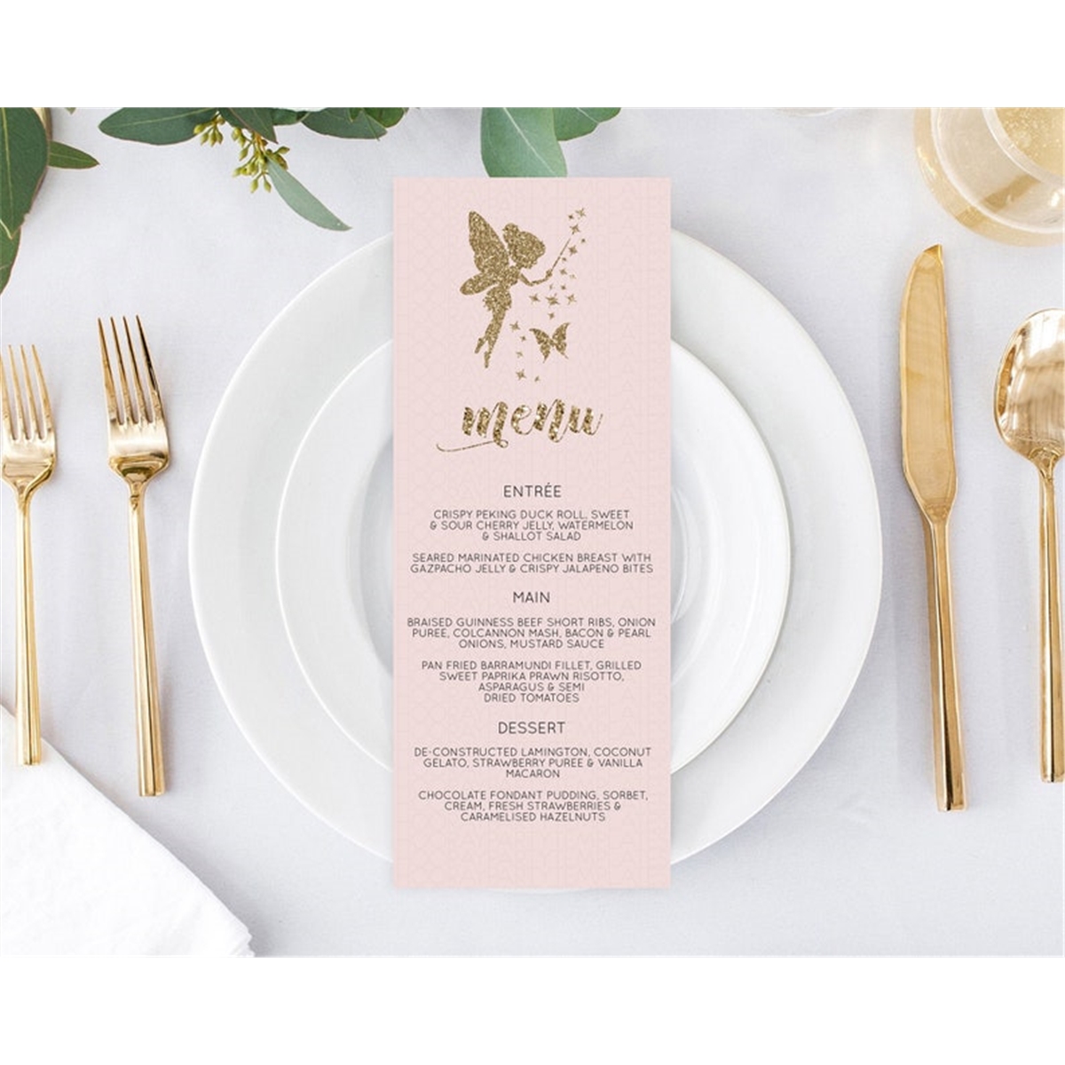 Fairy Menu Fairy Menu Template Enchanted Garden Pastel Flora - Inspire ...