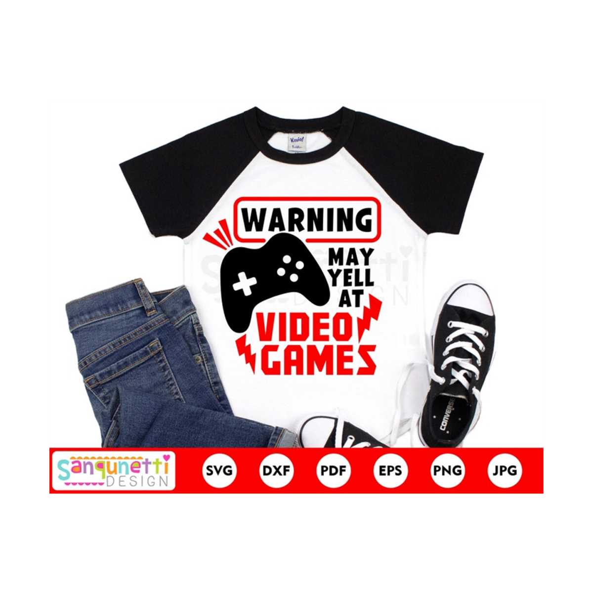 Warning may yell at video games svg, gamer digtal art instan | Inspire ...