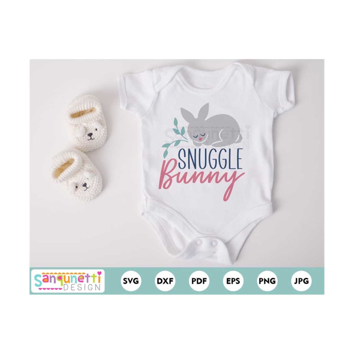 Snuggle Bunny SVG, Easter and Spring svg, baby cut file, pn | Inspire ...