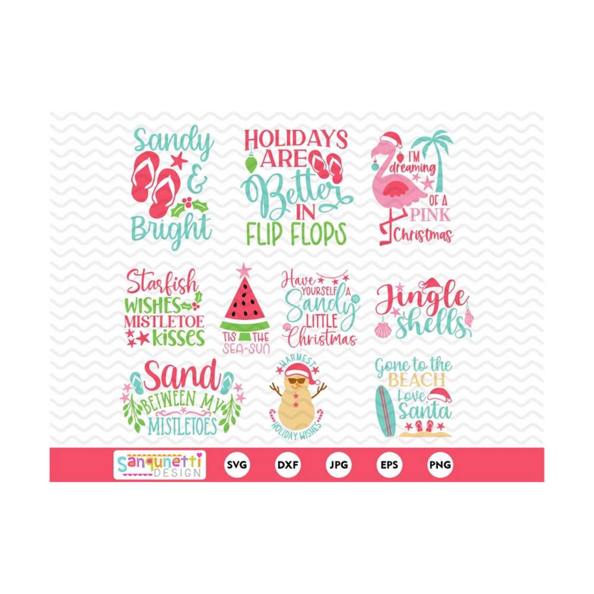 Tropical Christmas clipart, Tropical Christmas SVG Bundle | Inspire Uplift
