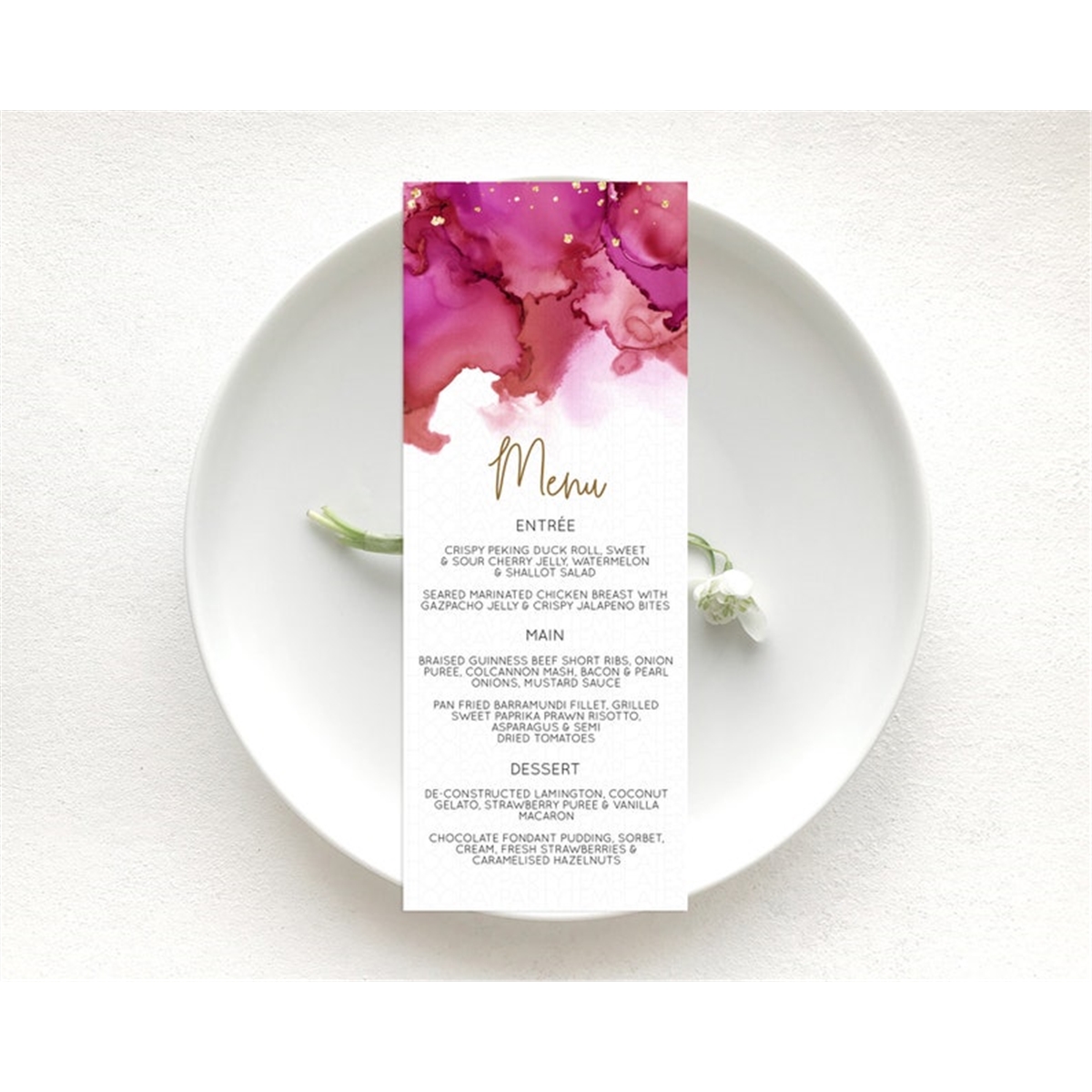 Pink Menu Pink Watercolor Menu Template Pastel Pink Table Dc - Inspire ...