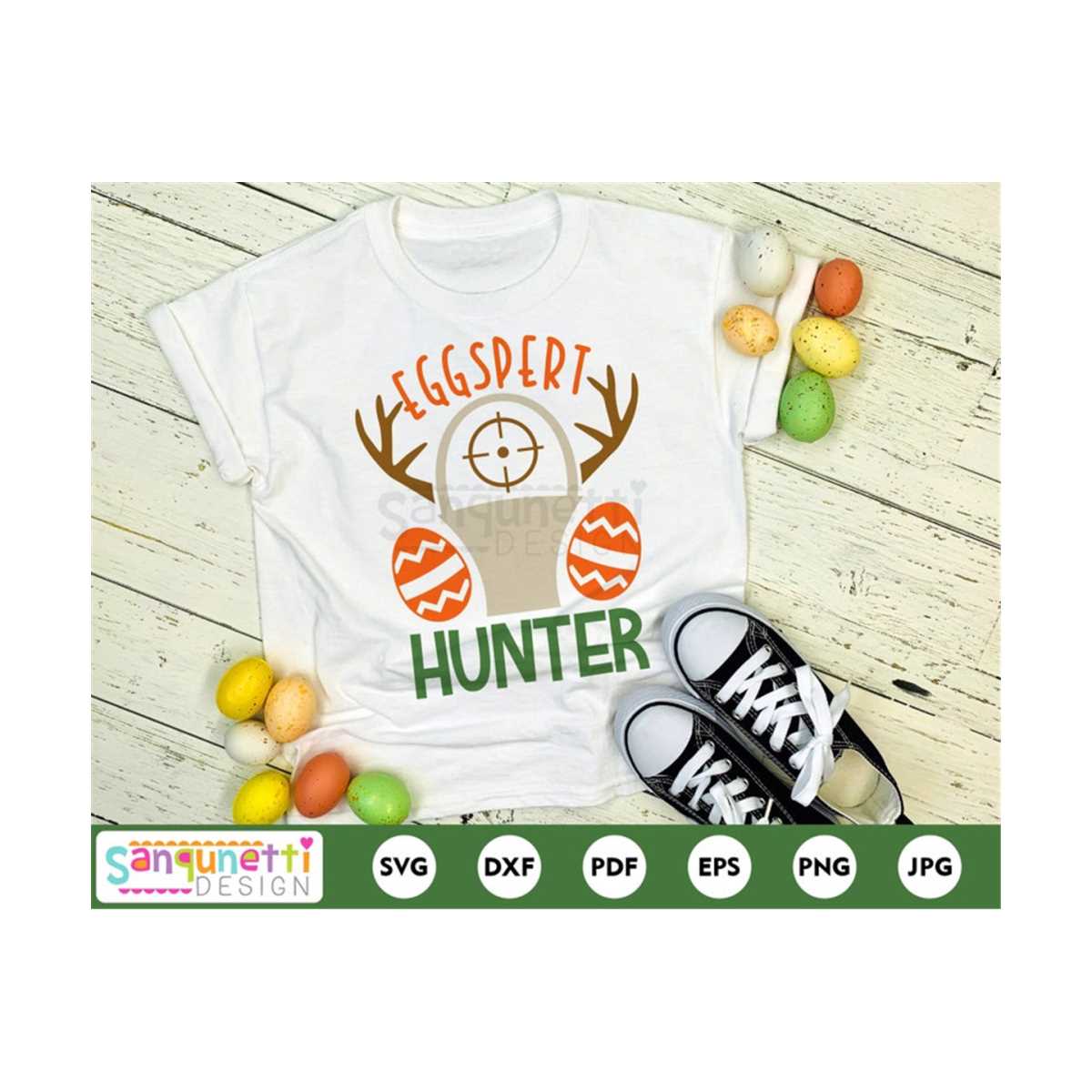 Eggspert Hunter SVG, Easter Hunting SVG, Deer Antlers, png j | Inspire ...