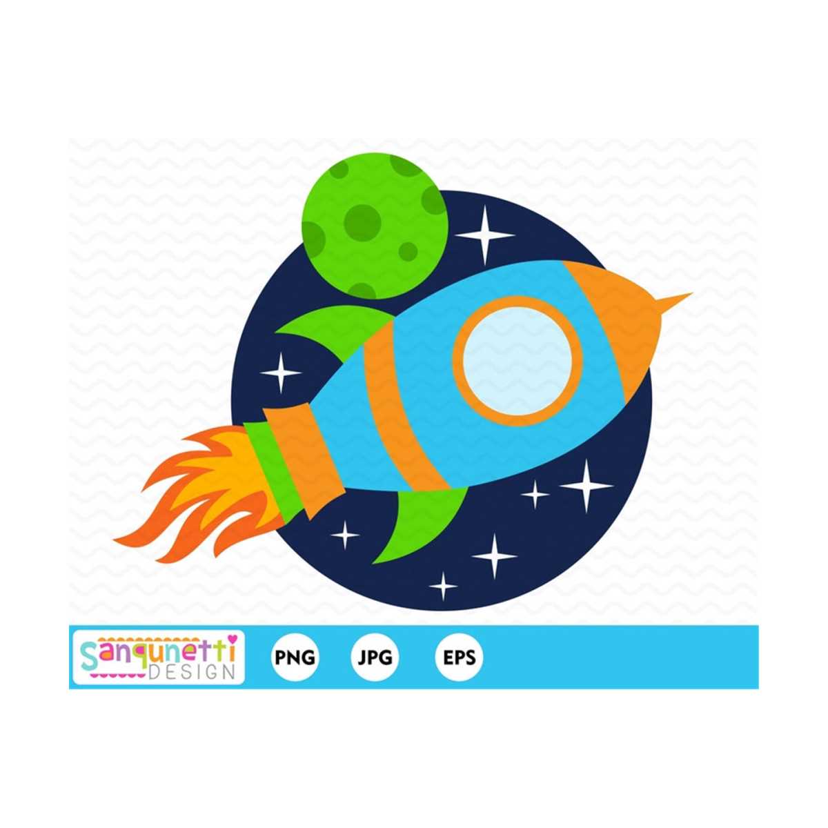 Rocket clipart, outer space clipart, digital art for boys - Inspire Uplift