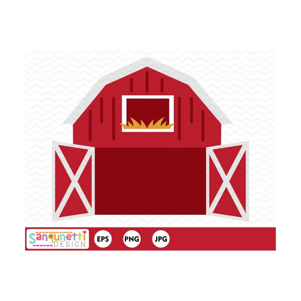 Open Barn clipart, farm digital art instant download | Inspire Uplift