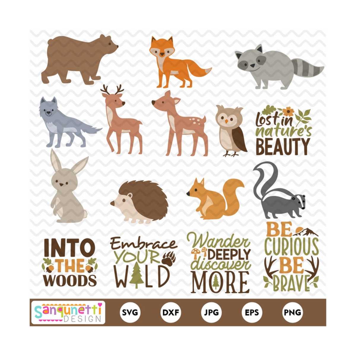 Woodland SVG Bundle, woodland clipart | Inspire Uplift