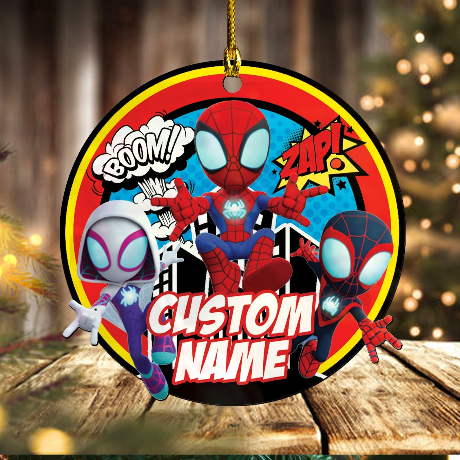 Spiderman Ghost Spider Gwen Stacy Christmas Ornament, Custom | Inspire ...