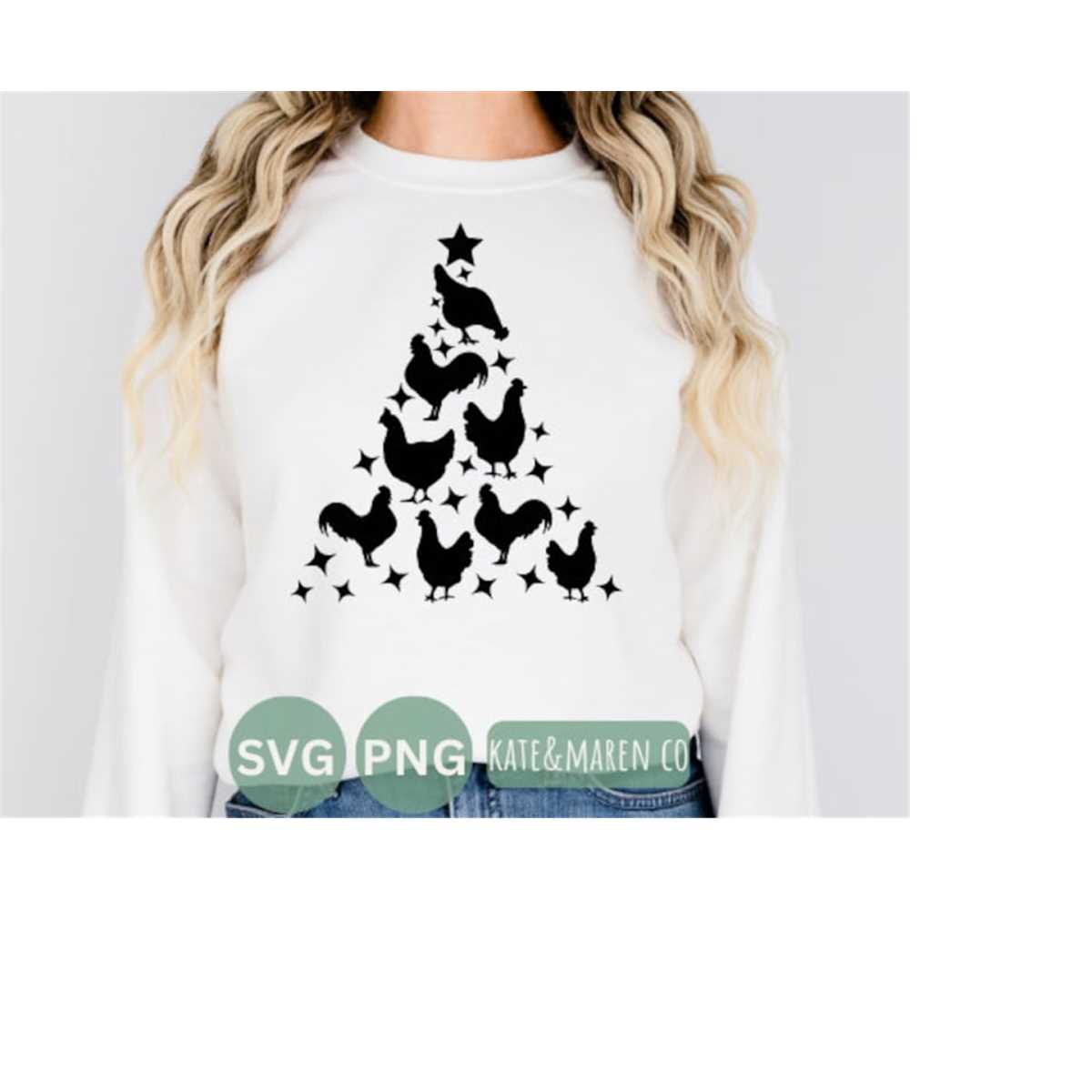 christmas chicken svg, christmas chicken tree png, chicken c - Inspire ...