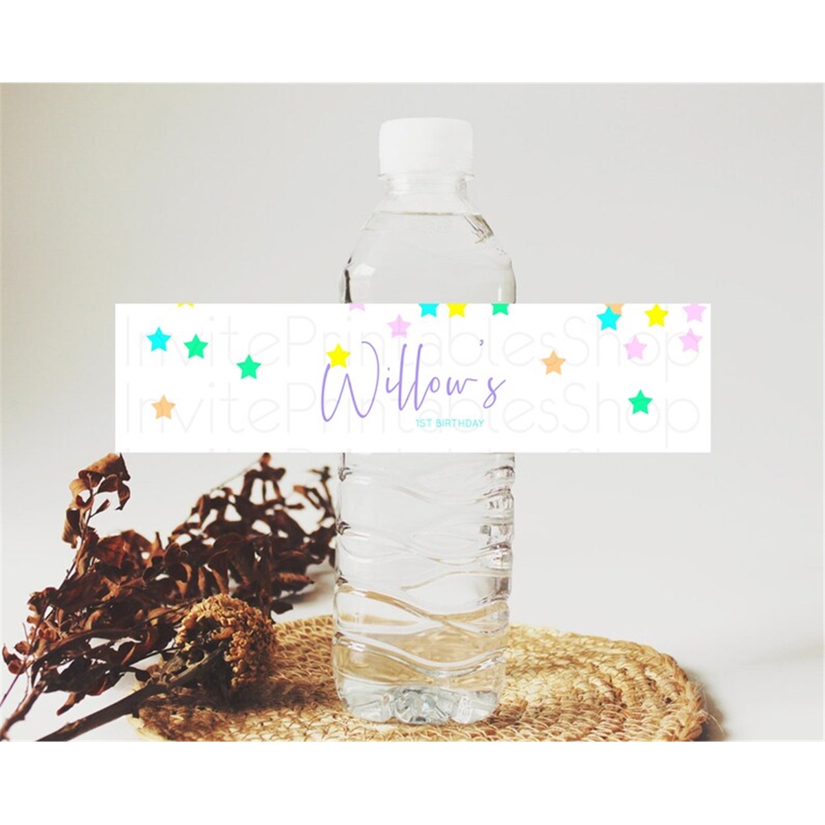 Twinkle Stars Water Label Template Pastel Twinkle Little Sta - Inspire ...