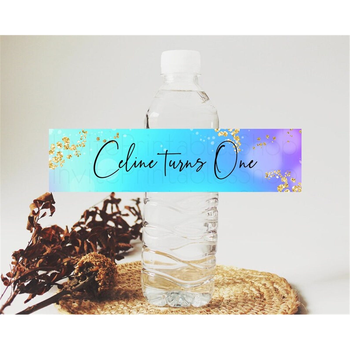 Mermaid Water Label Template Colorful Pastel Mermaid Under T | Inspire ...