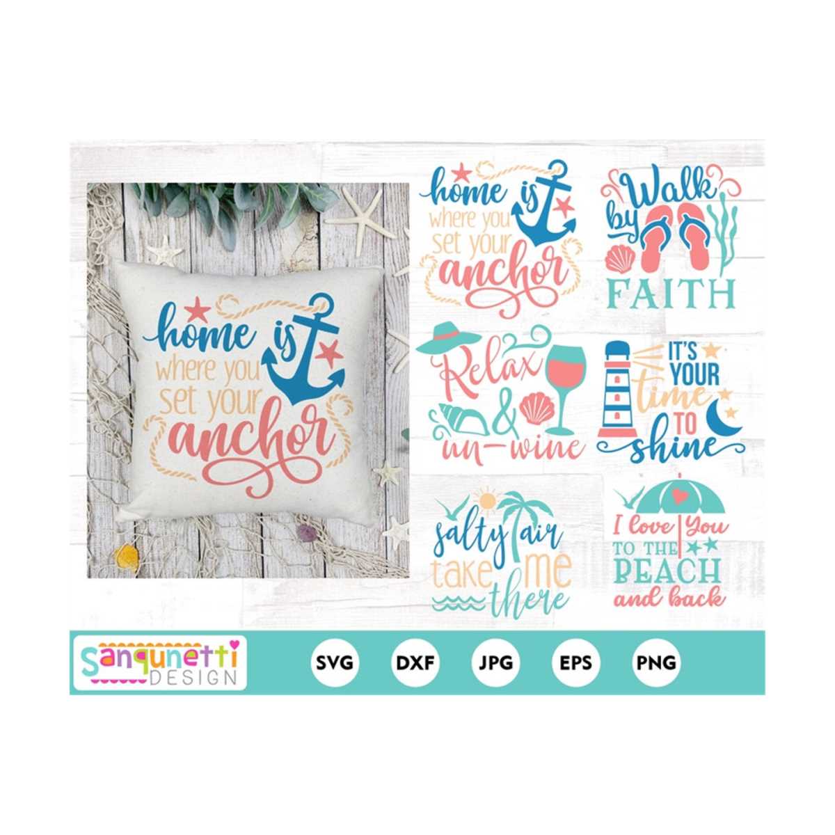 Beach SVG Bundle, Beach Clipart Set, Beach-Themed Design Bu | Inspire ...