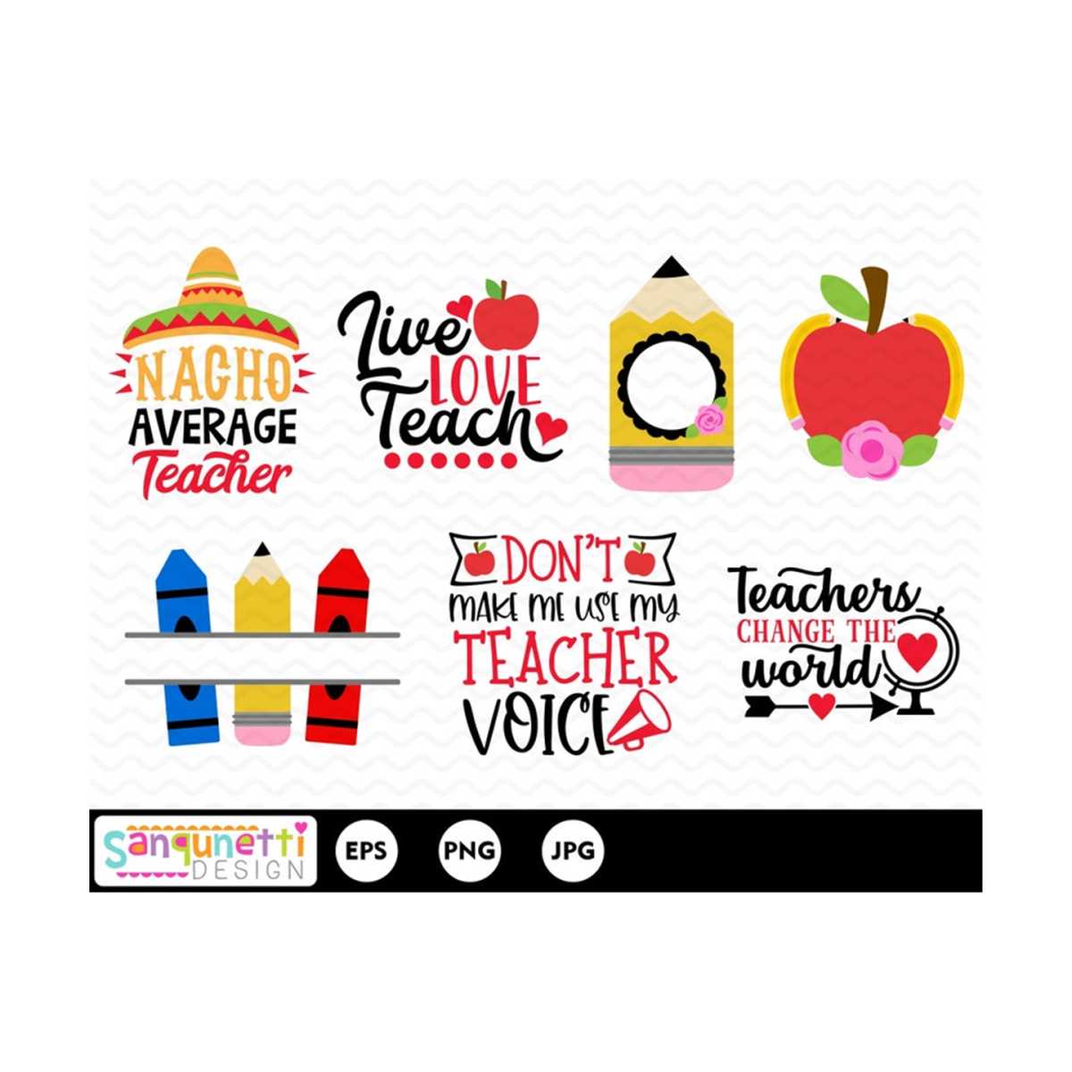 Teacher clipart and lettering, school digital art graphics, | Inspire ...