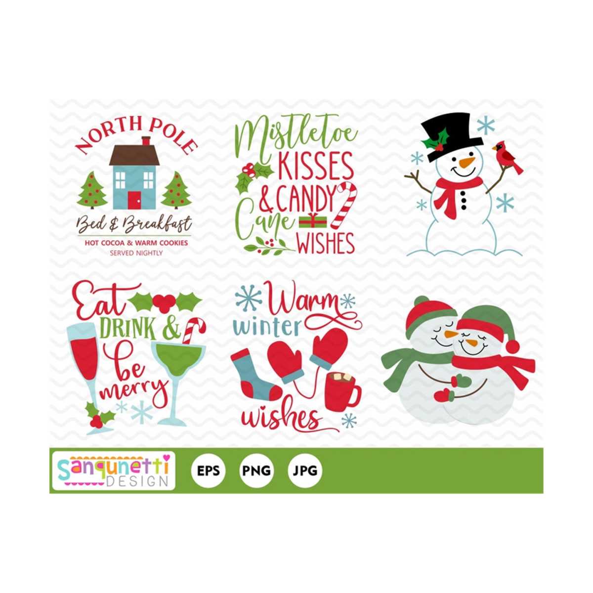 Happy Holidays Christmas clipart digital art, Snowmen clip a | Inspire ...