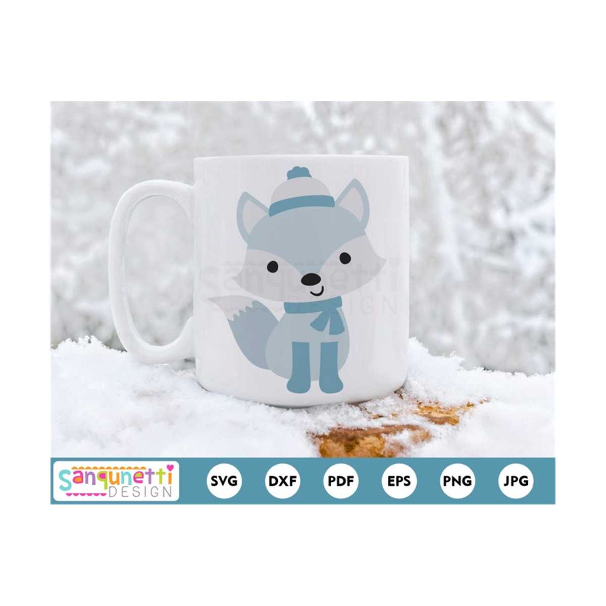 Arctic fox svg, winter fox clipart, fox digital art, instant - Inspire ...