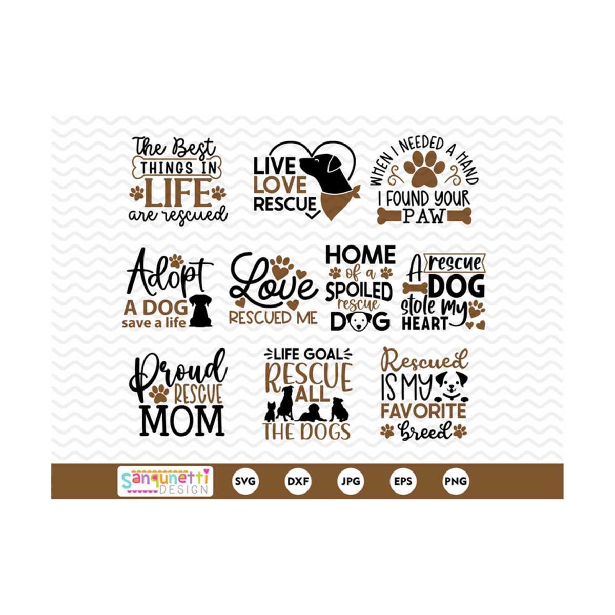 Rescue dog bundle, dog lover svg, rescue dog SVG | Inspire Uplift